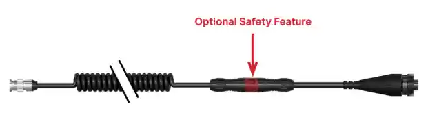 Cable con conector de seguridad, roscado 6 pies conector 2 socket Mil a ...